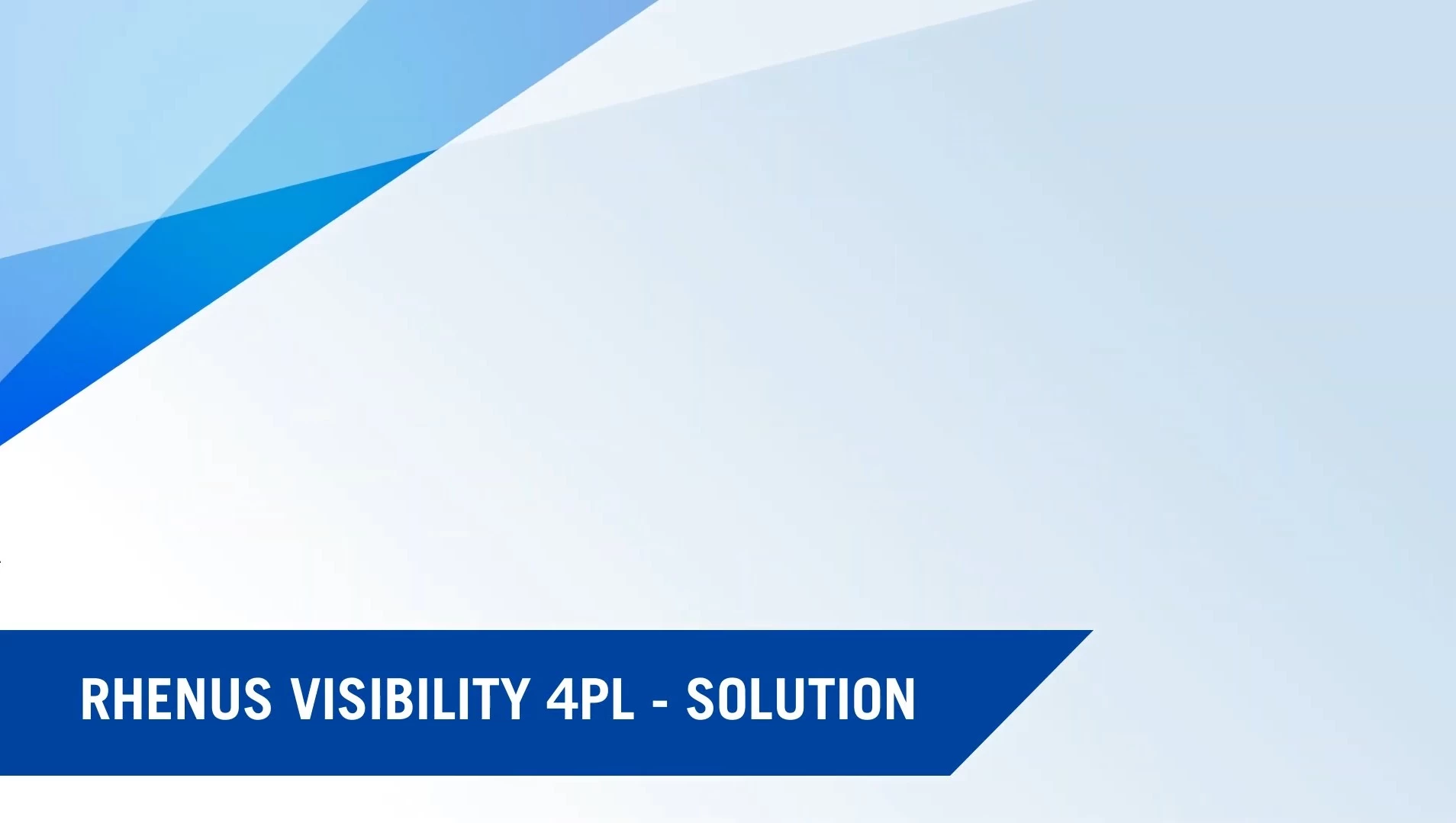Supply Chain Visibility Solutions | 4PL Platform| Rhenus Logistics India